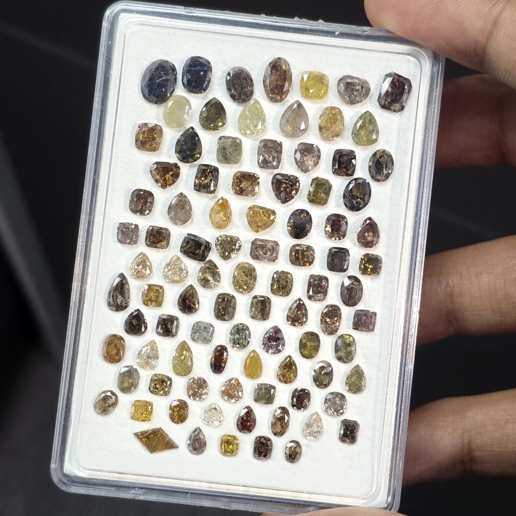 (H18) Natural Fancy Brown Color 0.30ct to 0.50ct I3 Clarity Mix Shapes ...