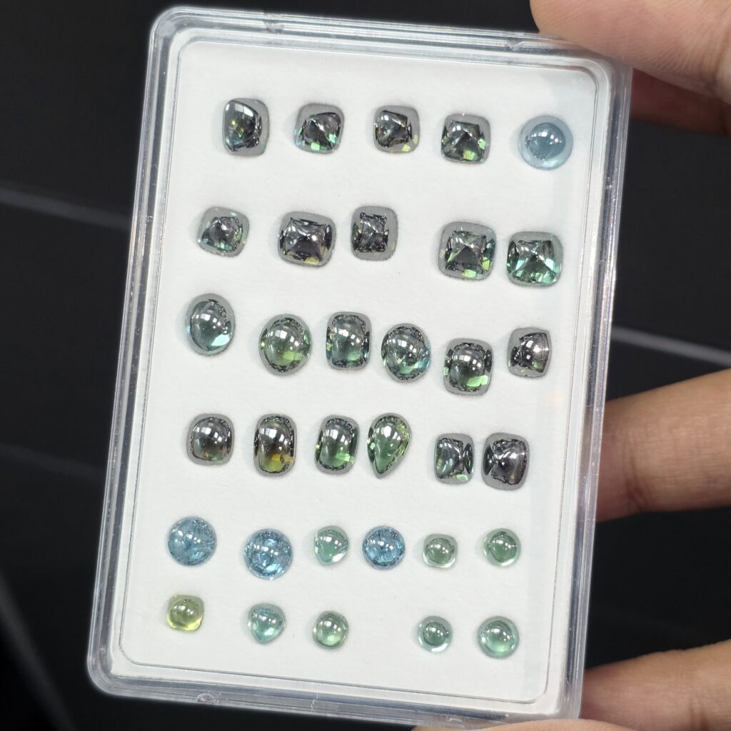 Natural Fancy Dark color top Quality mix Shapes Cabochon Diamond ...